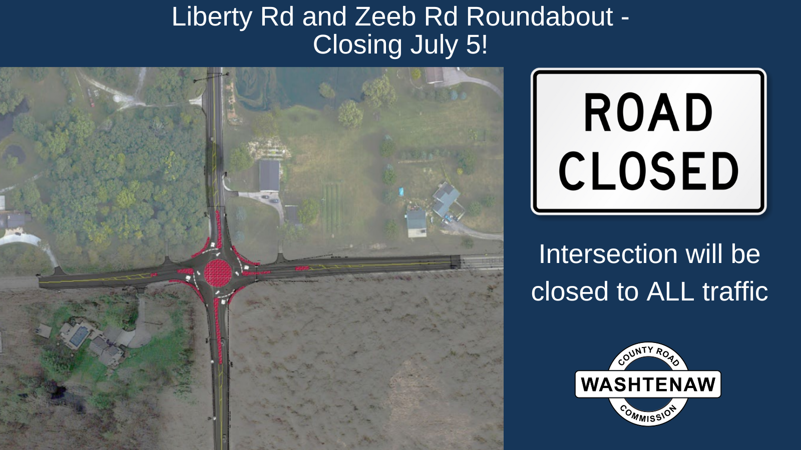 Liberty Rd and Zeeb Rd Roundabout: Countdown to Closure - Washtenaw ...