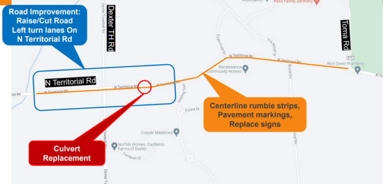 Project Update #4: N. Territorial Rd & Dexter Town Hall Rd Safety ...